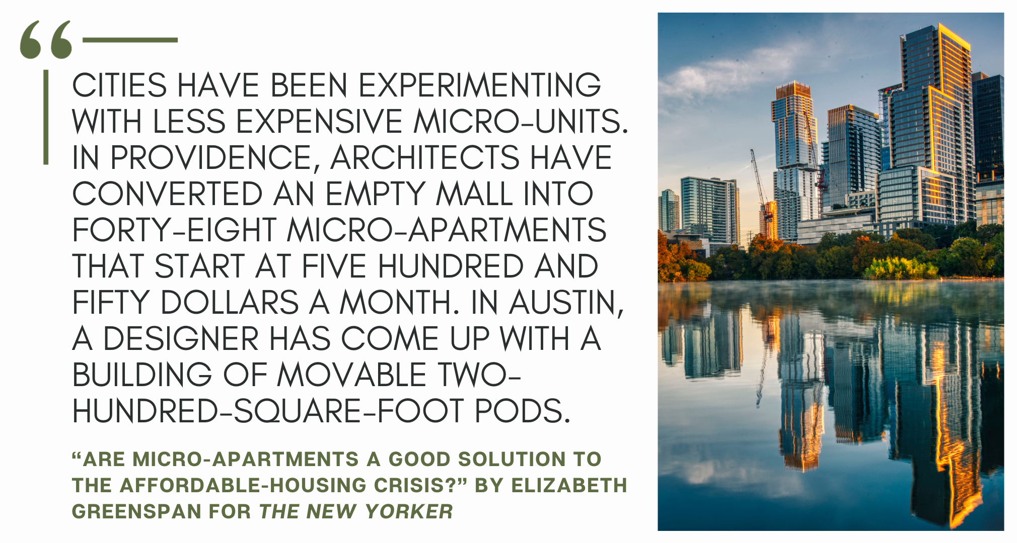Micro Units in the Evolving Urban Landscape